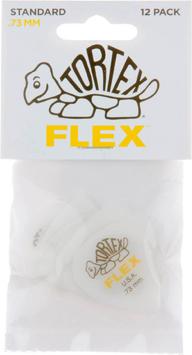 Dunlop Tortex Flex Standard Guitar Picks 428 Yellow .73mm 12 Pack
