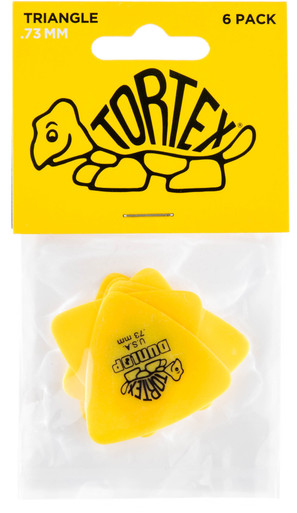 Dunlop Tortex Triangle Guitar Picks 431 Yellow .73mm 6 Pack