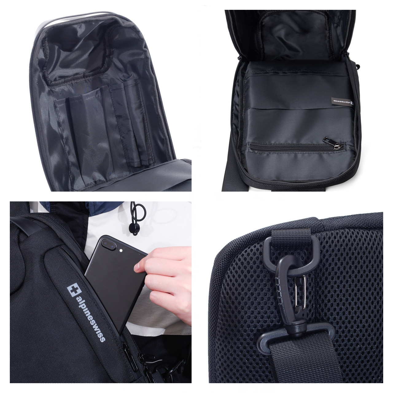 Alpine Swiss Lightweight Sling Bag Crossbody Backpack Chest Day Bag ...