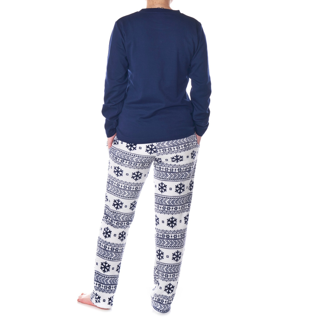 Alpine Swiss Womens Pajama Set Long Sleeve Shirt and Polar Fleece Pants ...