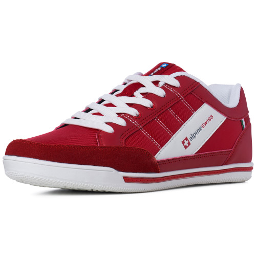 Alpine Swiss Mens Stefan Suede Trim Retro Fashion Sneakers - Alpine Swiss