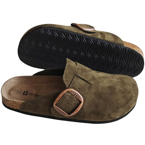 Alpine Swiss Edith Womens Clogs Cork Footbed Slippers Mules Slip On ...
