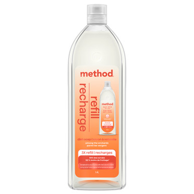 method super shine liquid dish soap 3x refill, powered by enzymes ...