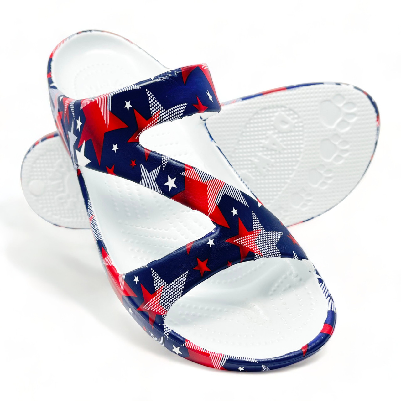 Women's PAW Print Z Sandals - Stars Forever - DAWGS