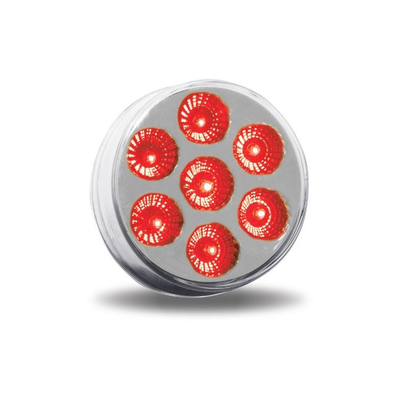 2.5 in. Round Red/Clear Marker Light | 7 LED