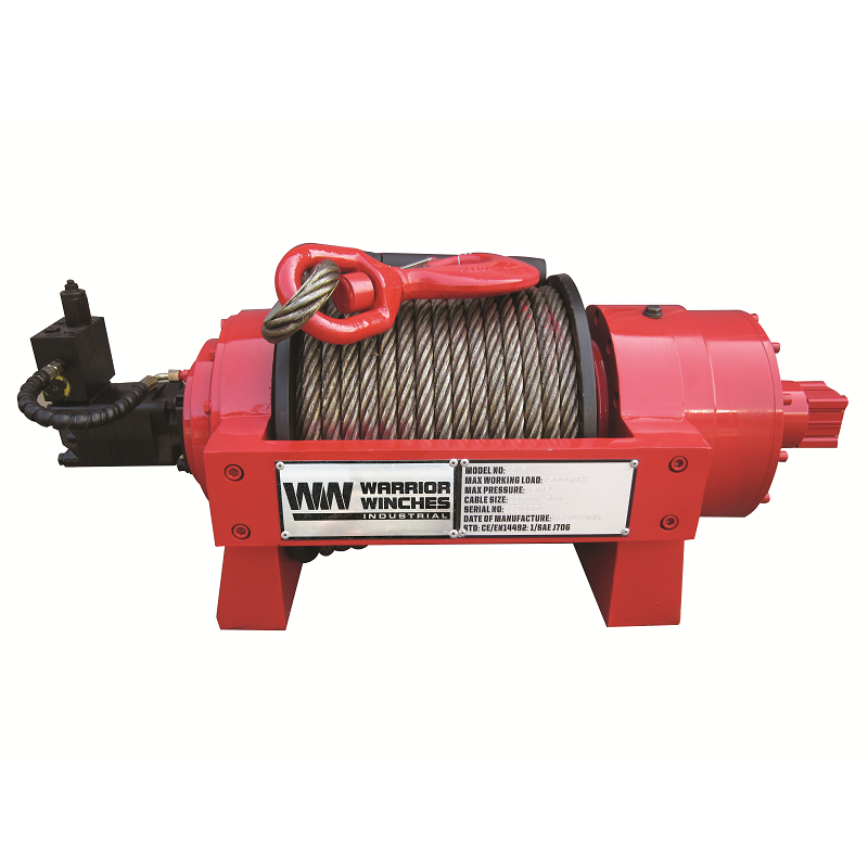 JP 29,500 lb Industrial Hydraulic Winch Steel Cab | Warrior