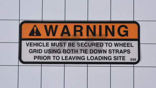 Warning Decal | Jerr-Dan PN 7330000036