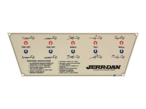 Right 5 Back Decal | Jerr-Dan PN 7330000457