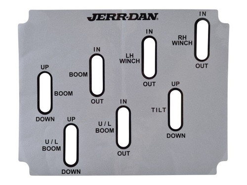 HPL Husco Valve Control Decal | Jerr-Dan PN 7330000540