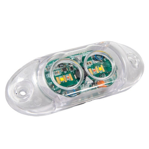 TowMate 4.5" Power-link Marker/Strobe LED Module Amber/White with Clear ...