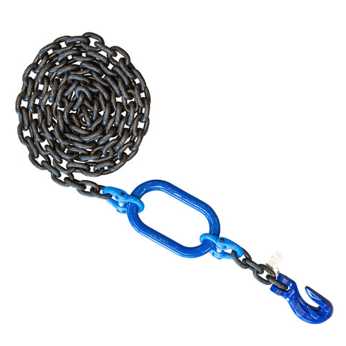12 ft. x 1/2 in. G100 Chain Assy with Oblong Link and Grab Hook | ECTTS
