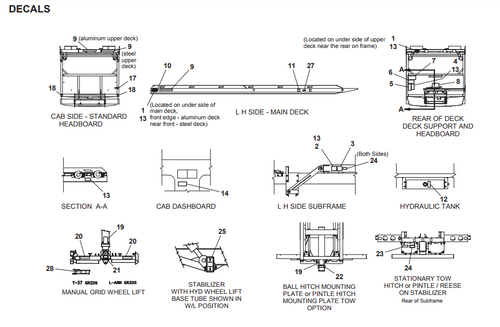 DECAL JERR-DAN ABS PLASTIC SILVER