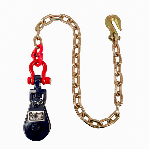 2 Ton Snatch Block w/Chain & Grab Hook