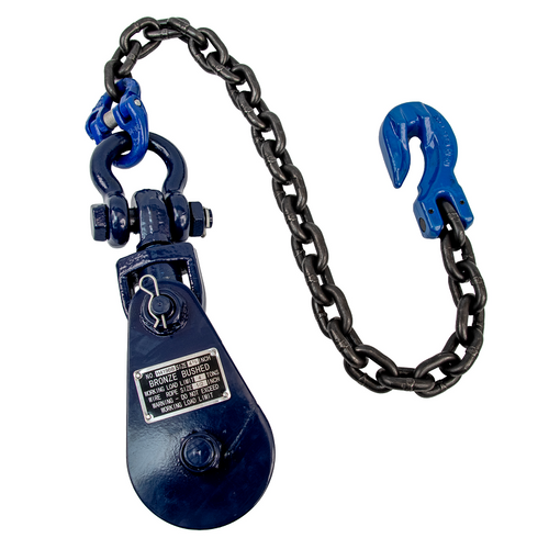 4 Ton Snatch Block w/30 in. Chain & Grab Hook
