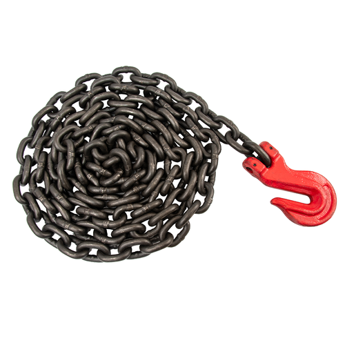Grade 80 3/8 in. x 8 ft. Chain Assembly w/One Grab Hook | ECTTS