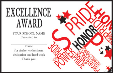 Excellence Award Certificate - CER-78 - Pack of 10 ...