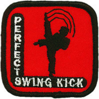 Perfect Swing Kick Patch - Pack of 5 | UniformsForMartialArts.com