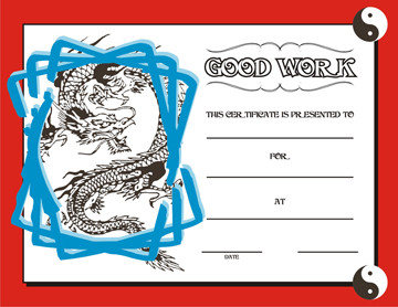 Good Work Certificate - CER-33 - Pack of 10 | UniformsForMartialArts.com