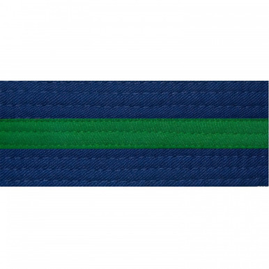 Blue Martial Arts Rank Belt with Colored Stripe ...