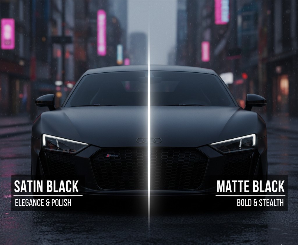 Satin Black vs Matte Black: The Top Finishes - TeckWrap UK Official