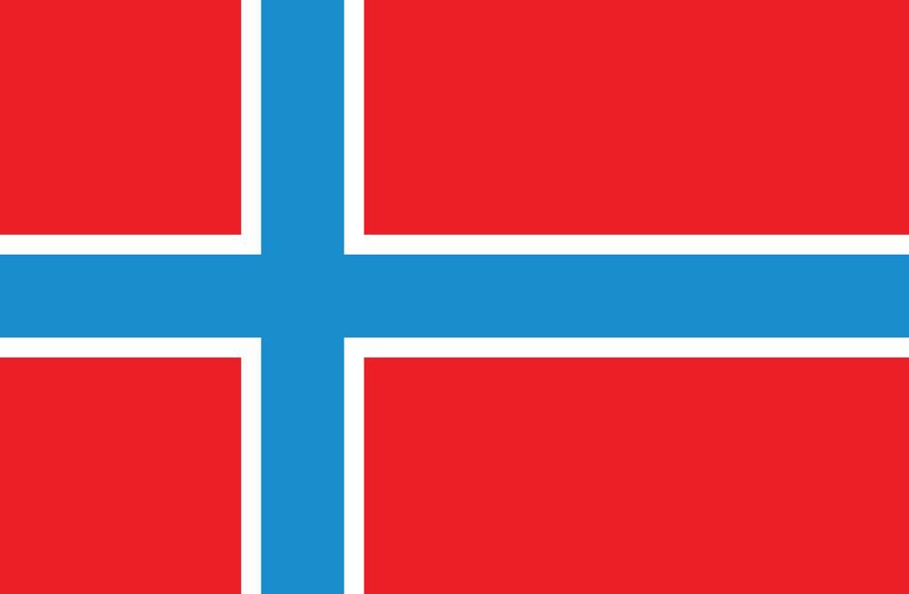 Norway World Flag w/ Pole Hem & Fringe - 3' x 5' - Nylon | US Flag Store