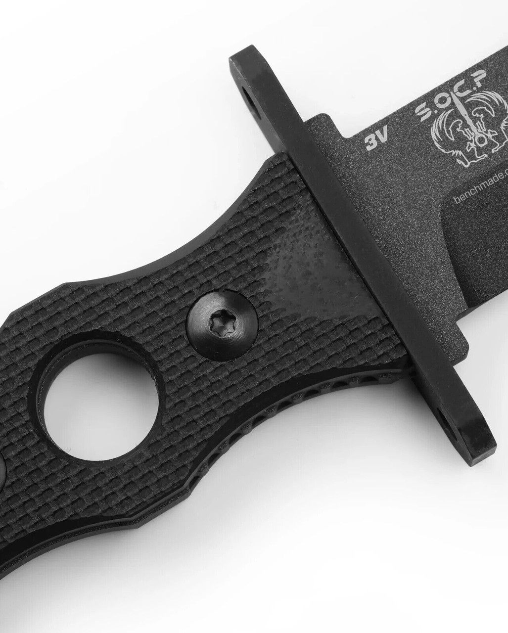 Benchmade 185SBK SOCP Fixed Blade CPM-3V Steel Molle Compatible Sheath ...