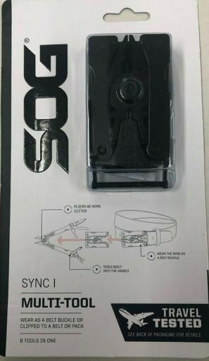 NEW SOG Sync I Traveler Belt Buckle Multi-Tool NO KNIFE TSA COMPLIANT ...