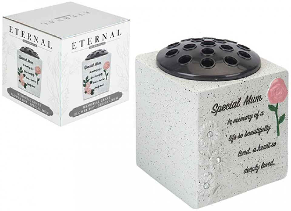 Elegant Memorial Grave Flower Pot for Mums
