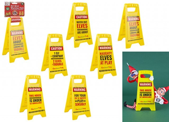 Elf Slogan Warning Christmas Sign for Mischievous Elves