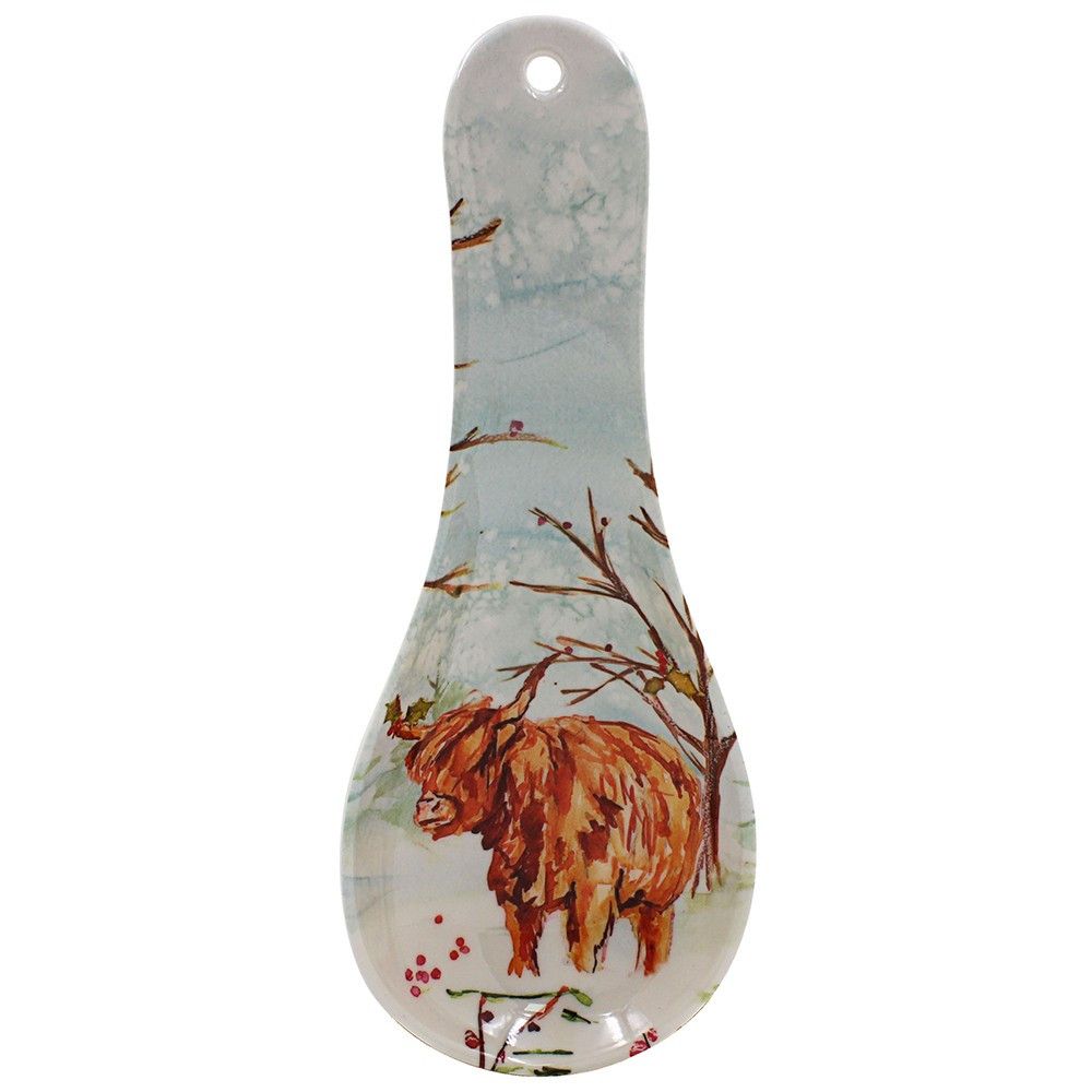 Charming Highland Cow Spoon Rest for Home Kitchens