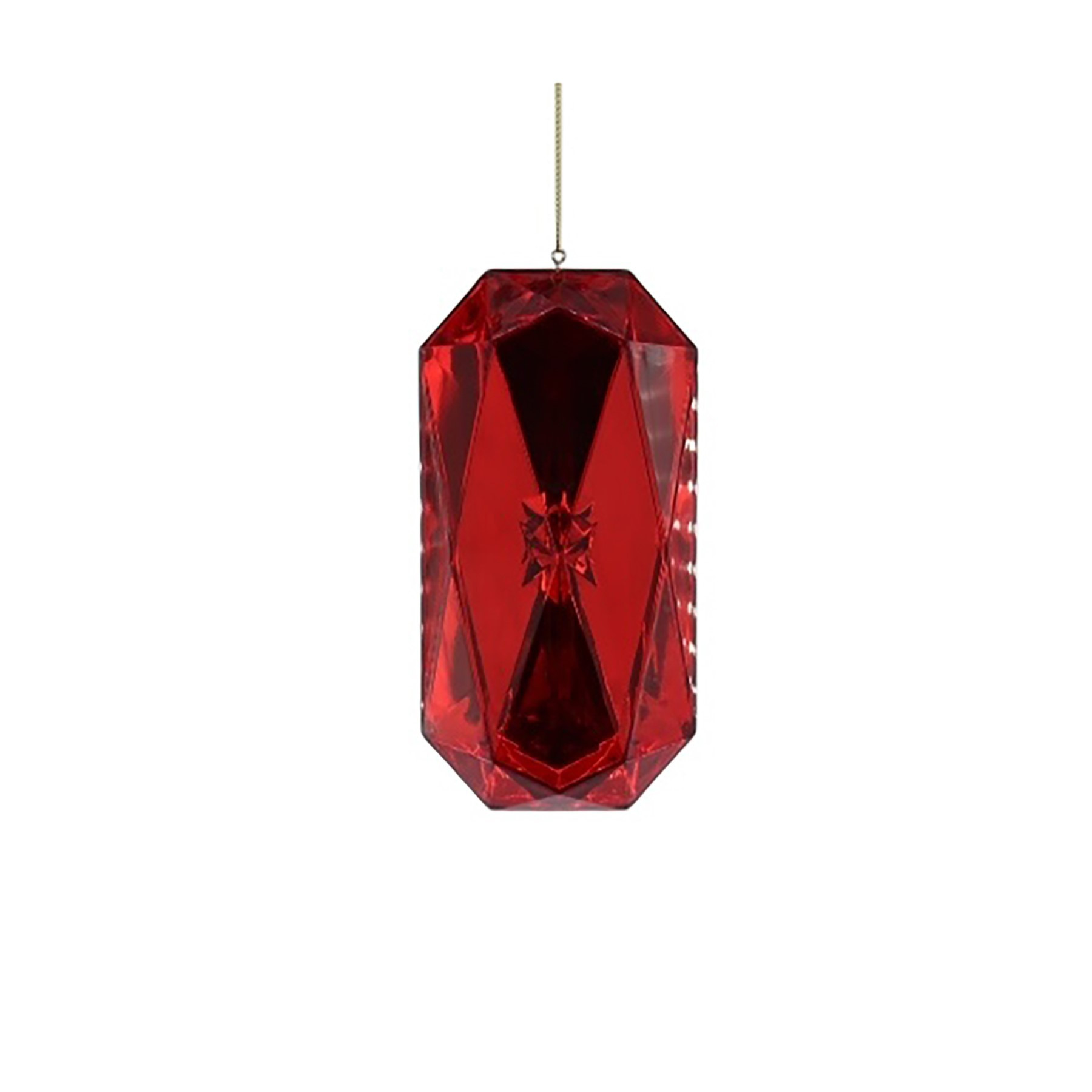 Elegant Red Diamond Gem Hanging Decoration - 14cm