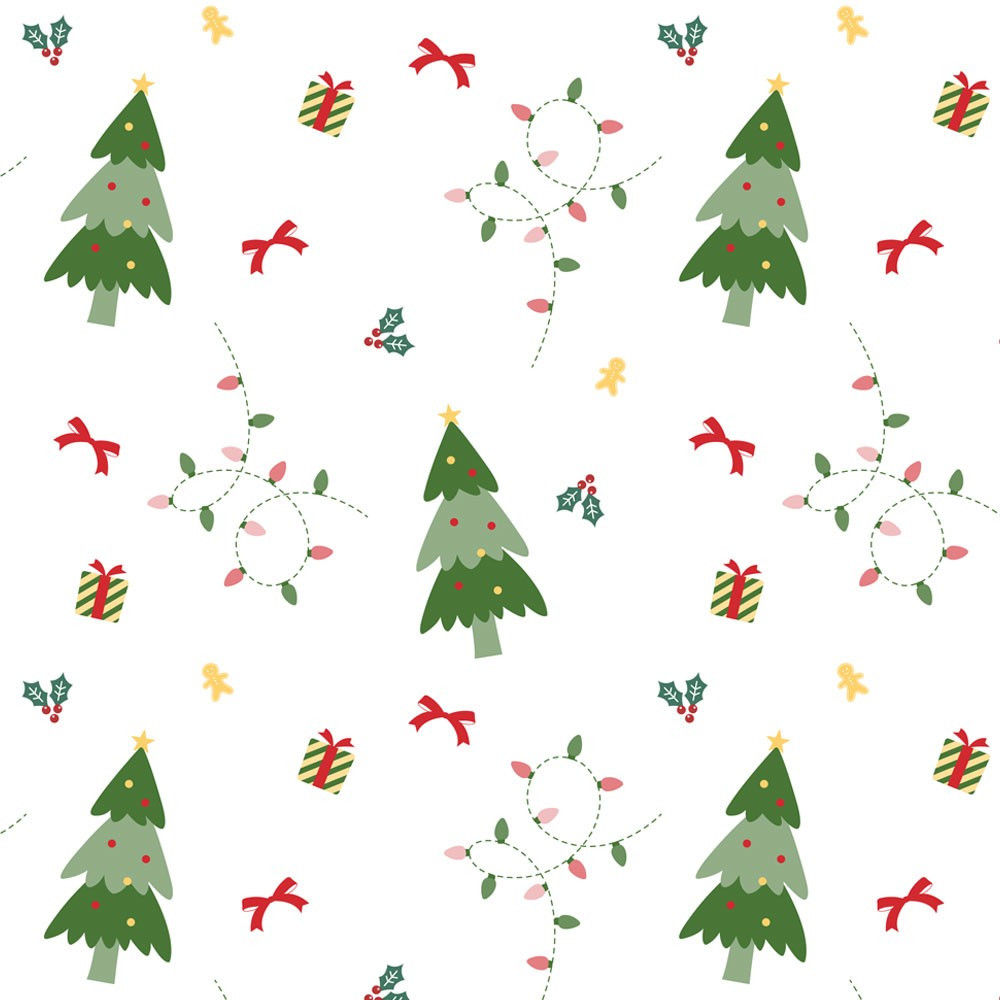 Festive Christmas Tree Frosted Cello Wrapping