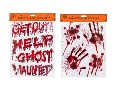 Assorted Blood Window Stickers: Spooky Halloween Decor