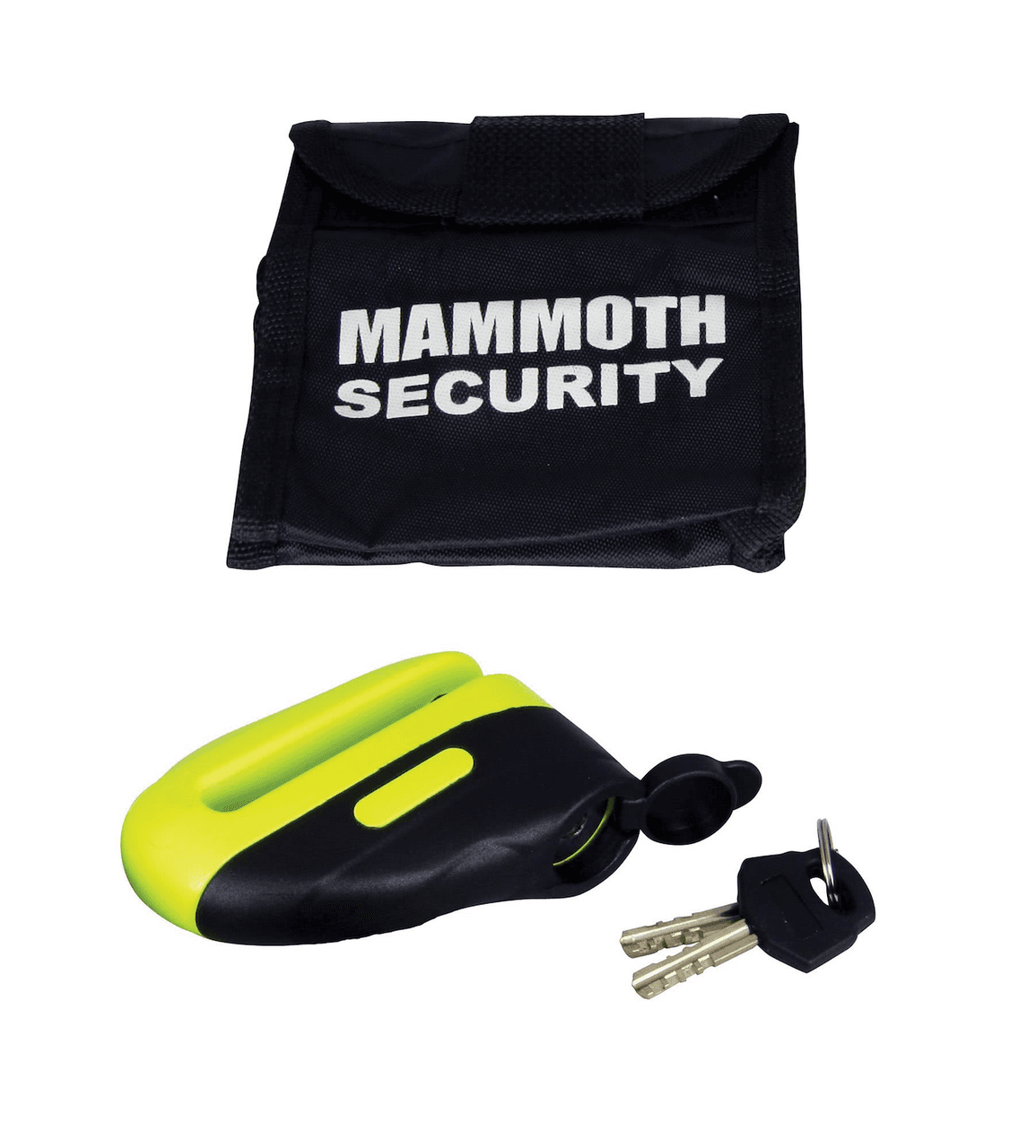Mammoth| SECURITY YELLOW BLAST DISC LOCK WITH 6MM PIN | Webbs