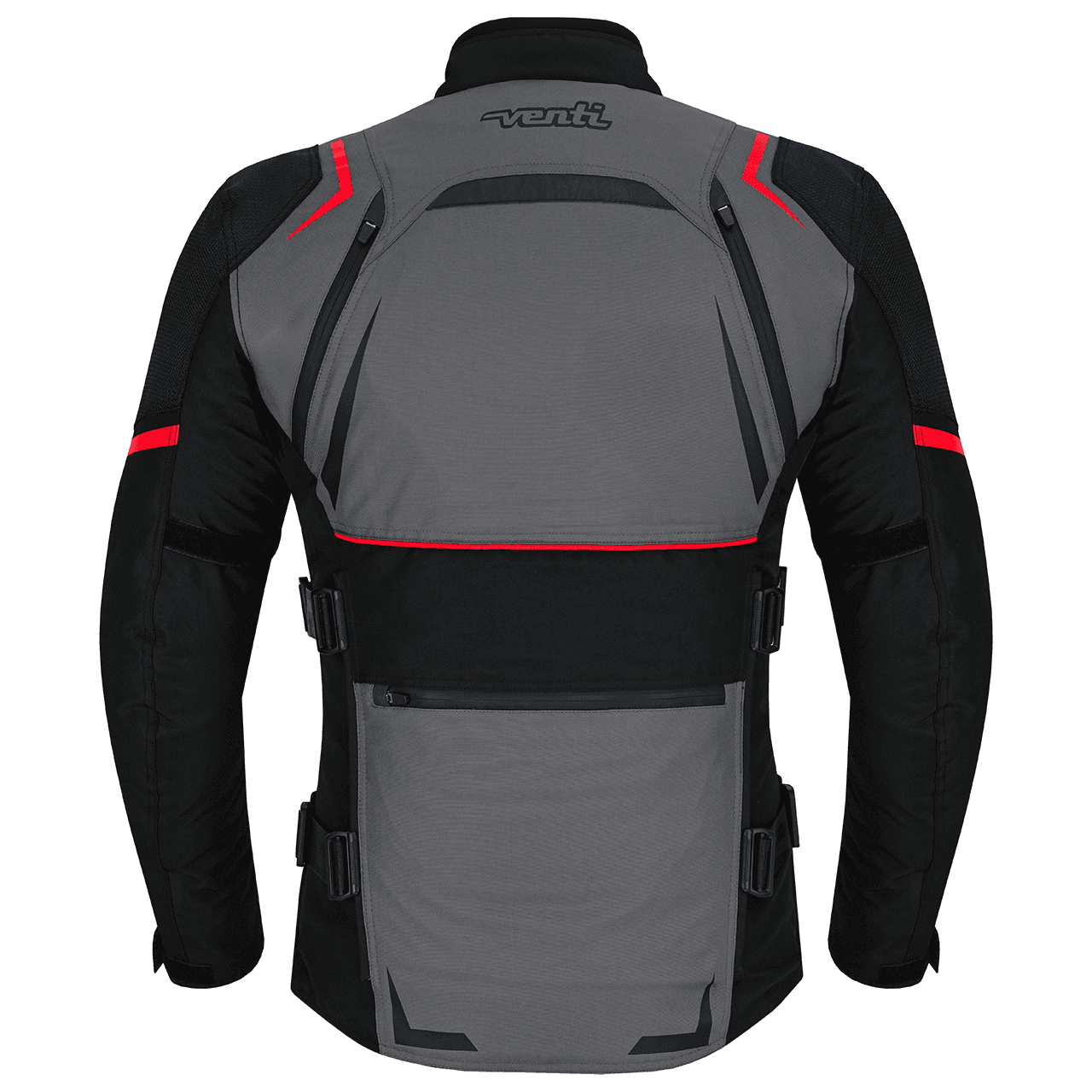 Mens Motorcycle Jackets | Venti Channel 2.0 Jacket Grey Red| Webbs