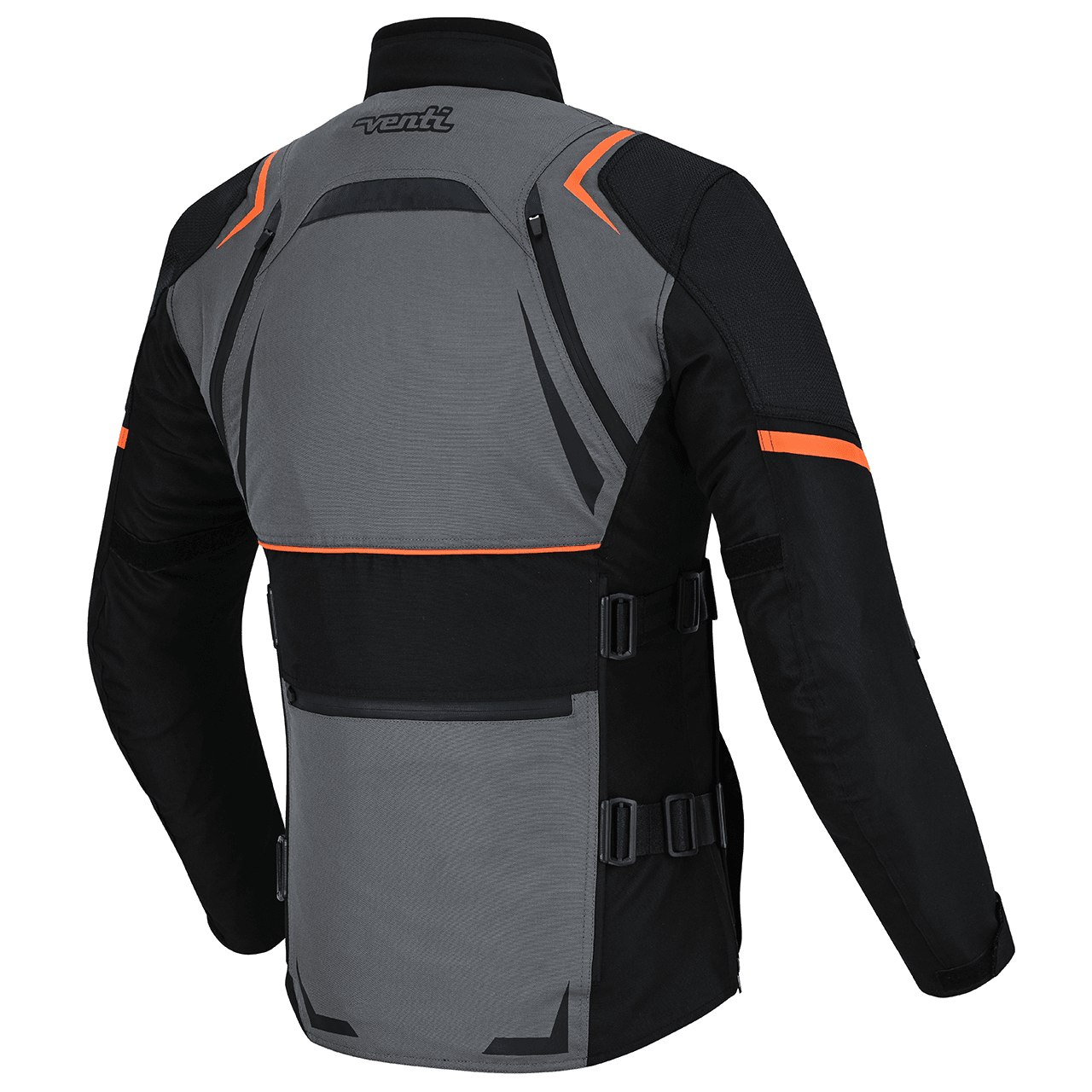 Mens Motorcycle Jackets | Venti Channel 2.0 Jacket Grey Orange | Webbs