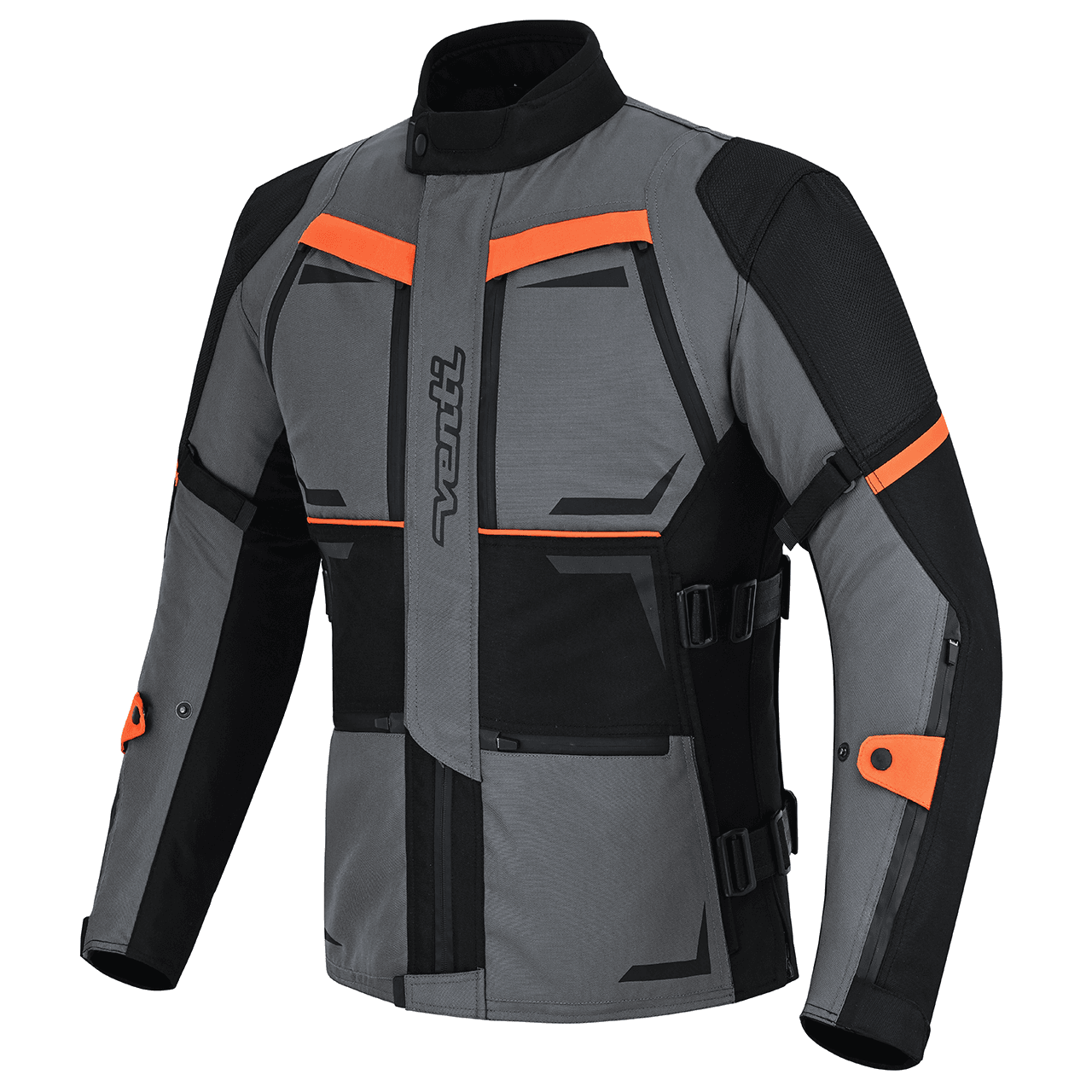 Mens Motorcycle Jackets | Venti Channel 2.0 Jacket Grey Orange | Webbs