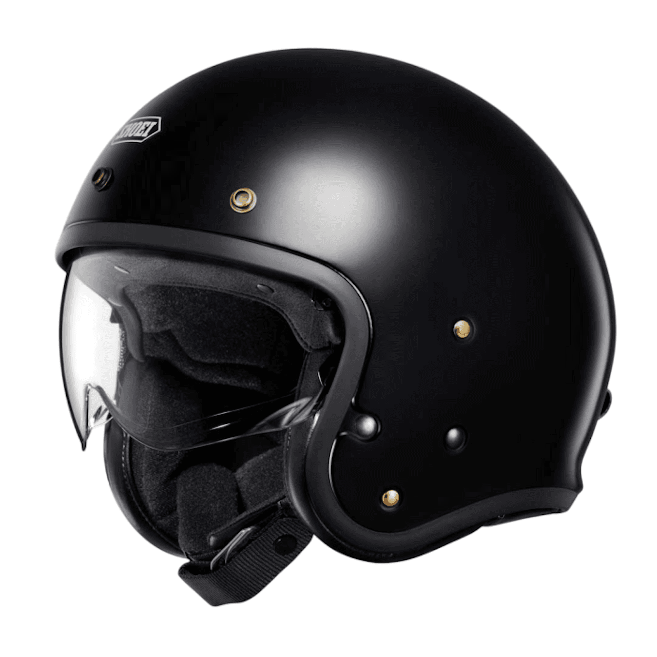 Shoei | j.o2 plain helmet – black – open face | Webbs