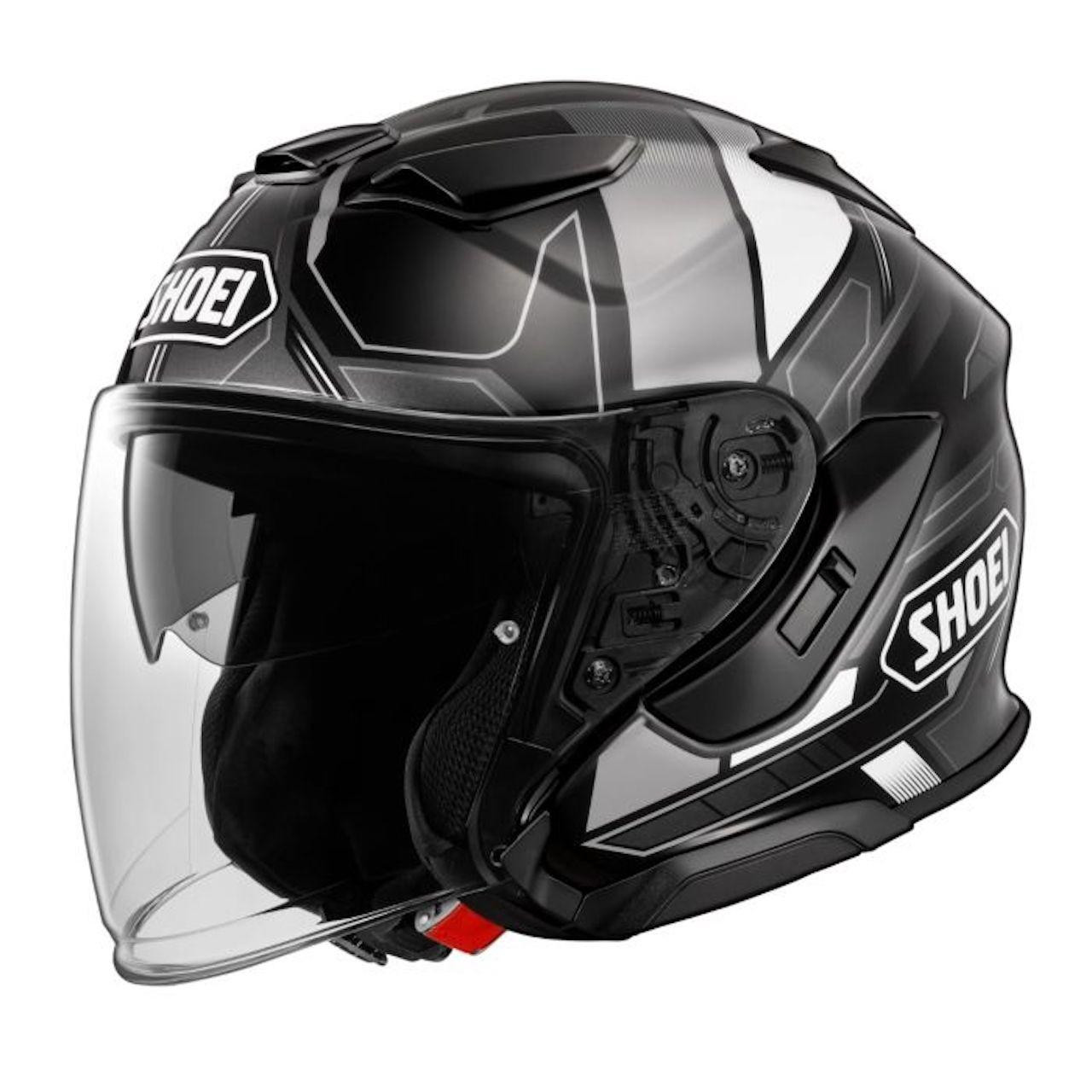 Shoei | j-cruise 3 whizzy tc-5 black / grey – open face helmet| Webbs