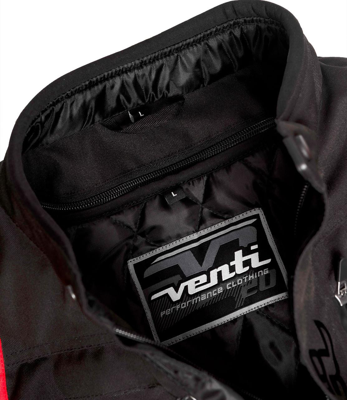 Mens Motorcycle Jackets | Venti Channel Jacket Black Grey Red | Webbs