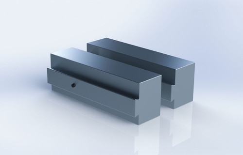 6" x 2" x 1.5" Dovetailed Soft Jaws - Orange Vise Company LLC