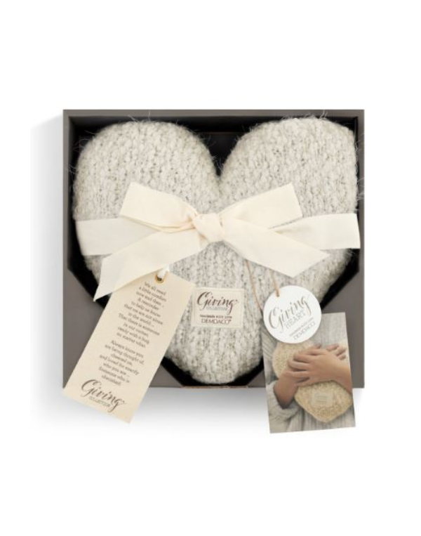 Giving Heart Weighted Pillow - Cream
