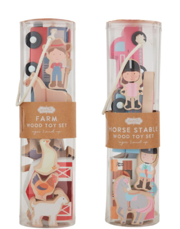 Horse Stable and Animal Farm Toy Set