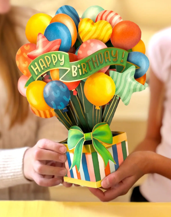 Birthday Balloons Pop Up Card