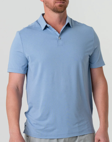 Burlebo Performance Polo - Heather Blue