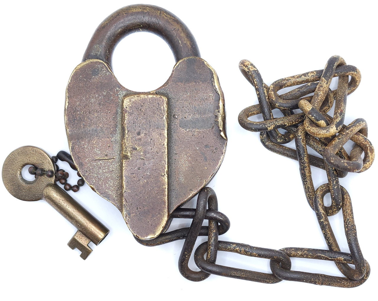 Antique Brass B&O Railroad Lock with Marked Key F.S. Hardware Padlock ...