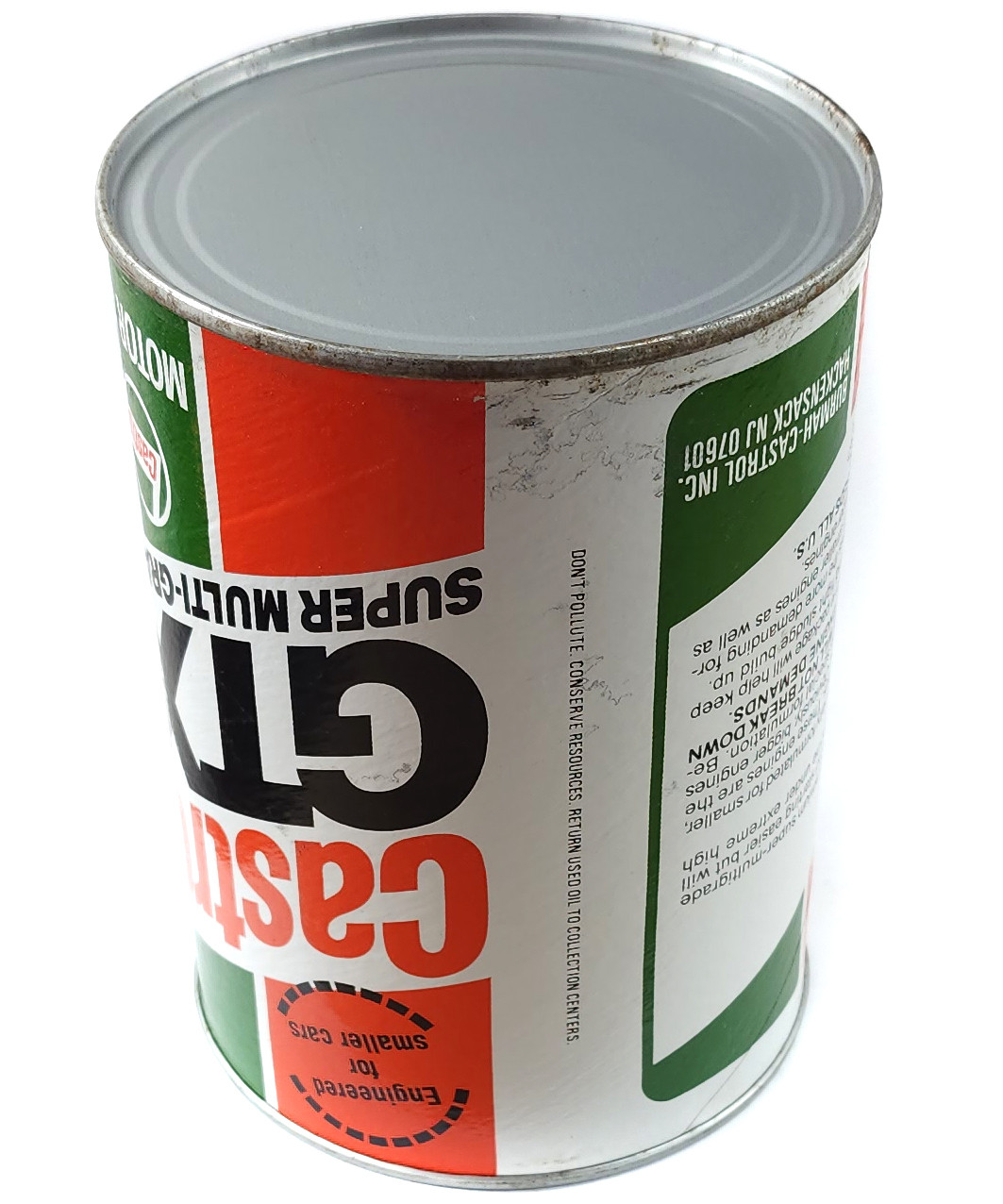 Full Vintage Castrol GTX Super Multi-Grade 20W-50 Motor Oil Can 1 Quart ...