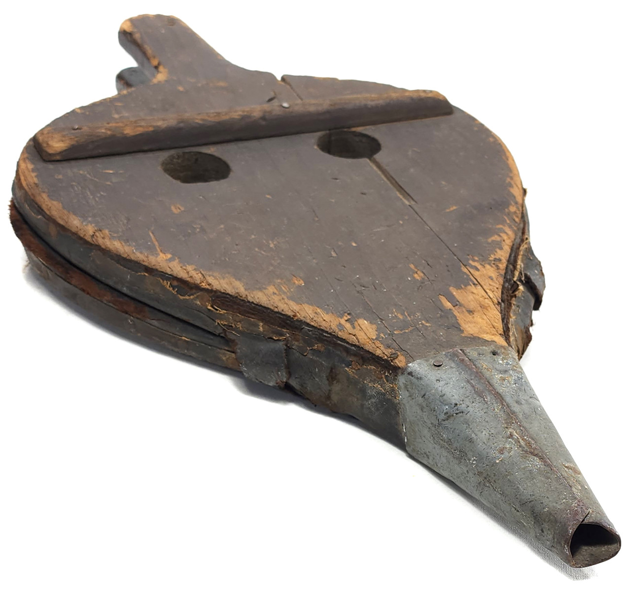 Primitive Antique Weathered Worn Fireplace Bellows Fire Blower Tool ...
