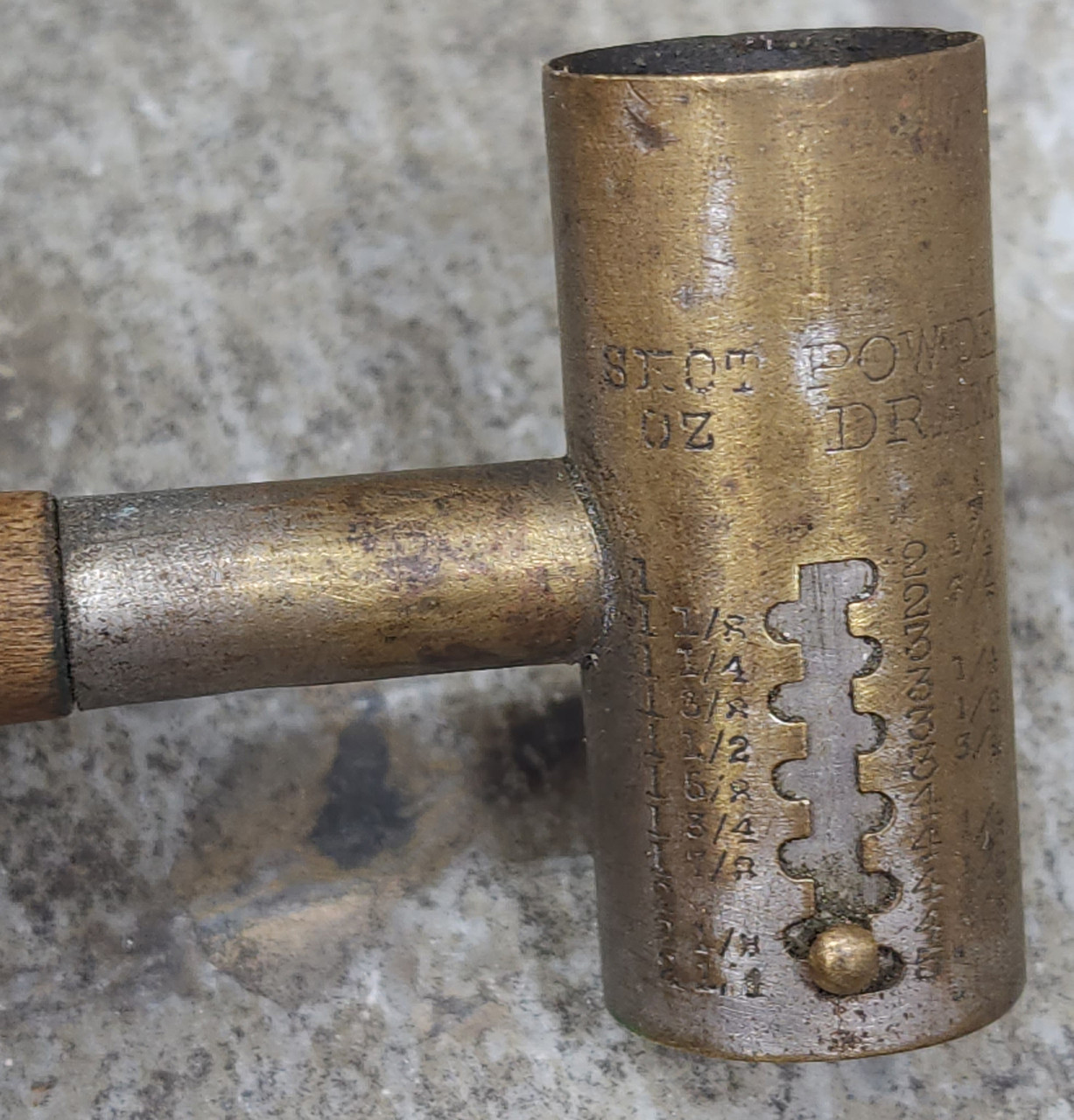 Antique B.G.I. Co. Adjustable Shot & Powder Measure Muzzle Loader Tool ...