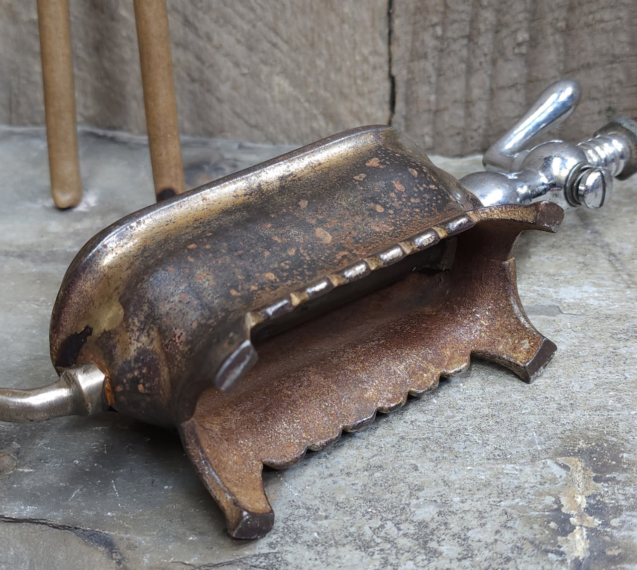 Antique Gas Curling Iron Heater Burner Stand Warmer with Curler Iron ...